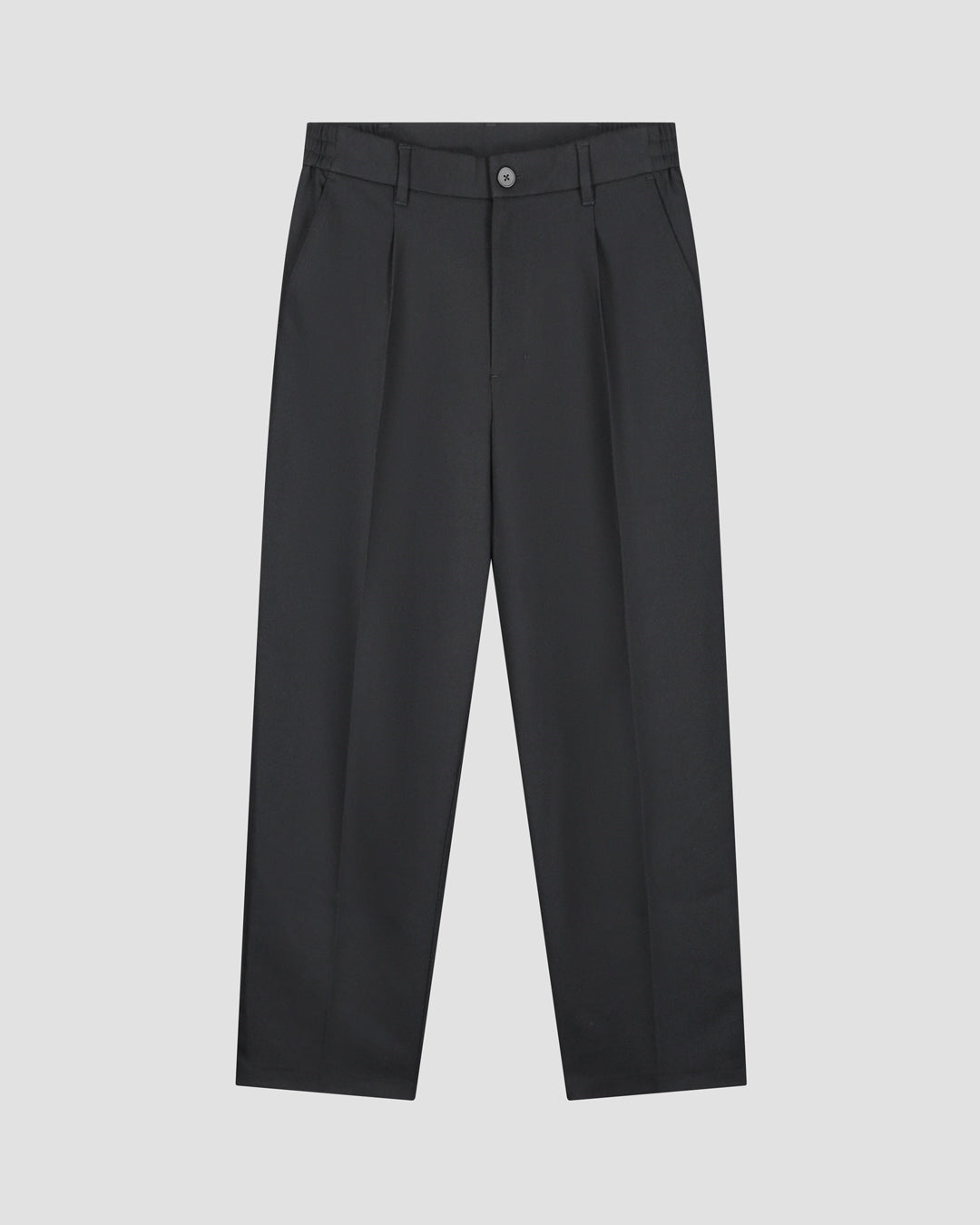 Charcoal Twill Pleated Regular Fit Chino Trousers – Checkpoint Mol