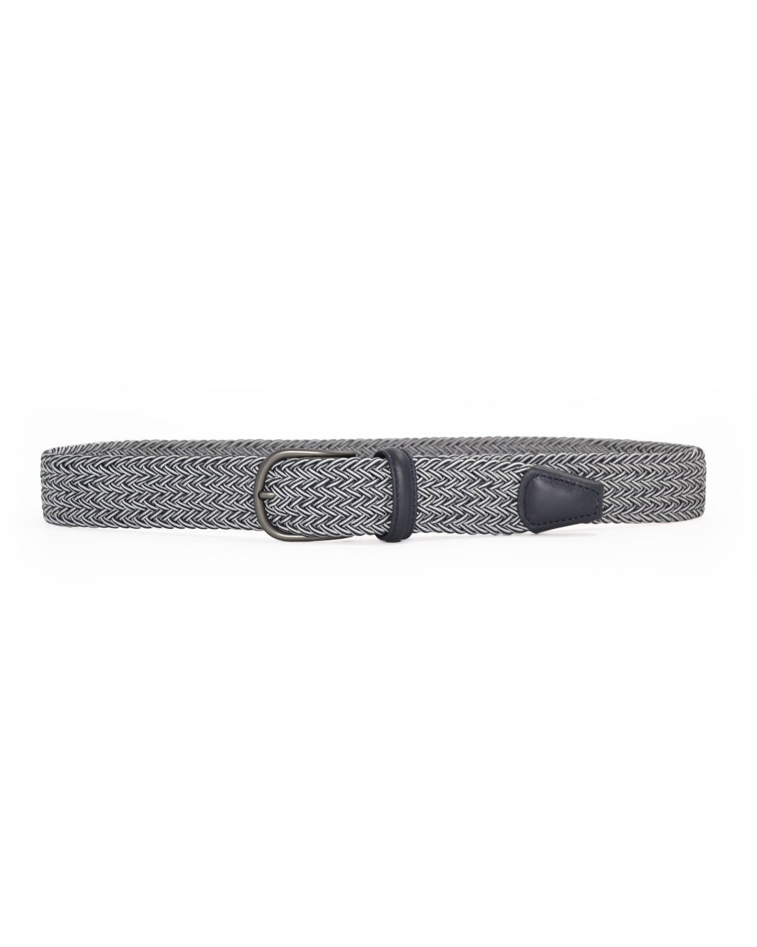 Two Tone Elastic Woven Belt White Blue – Checkpoint Mol